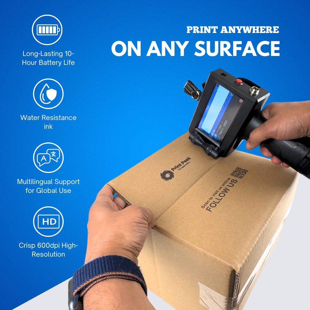 PrintPeak Handheld Printer - Easy Branding & Inventory [26% OFF]