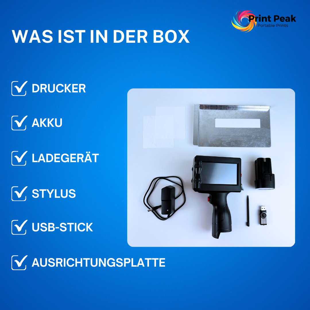 Printpeak Handheld Inkjet Printer For Multi Surface Printing