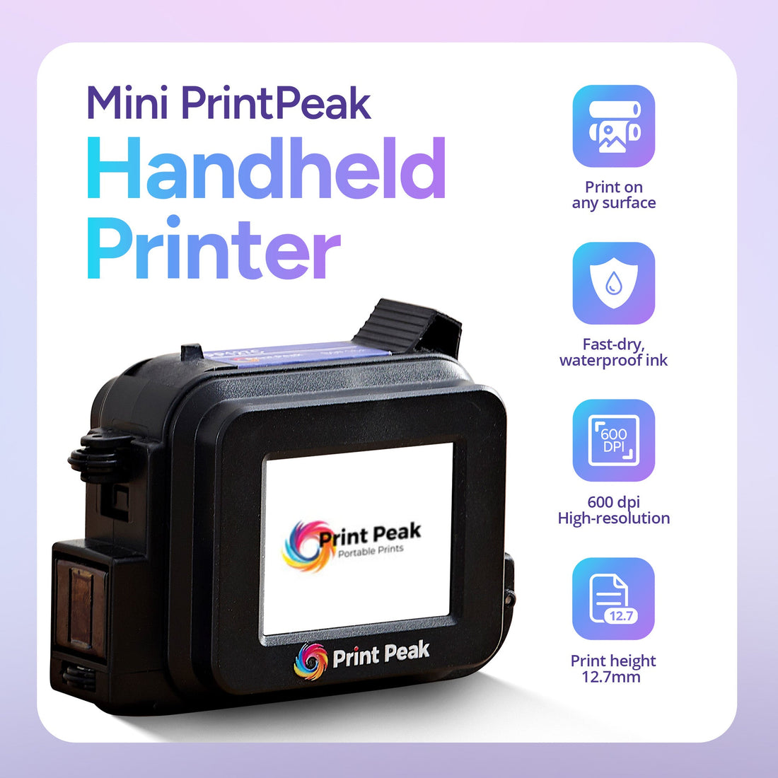 PrintPeak™ - Mini Handheld Inkjet Printer [%25 OFF]